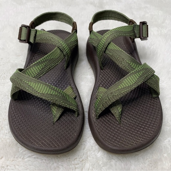 Chaco | Shoes | Chaco Womens Green Brown Z Vibram Sole Strappy Sandals ...